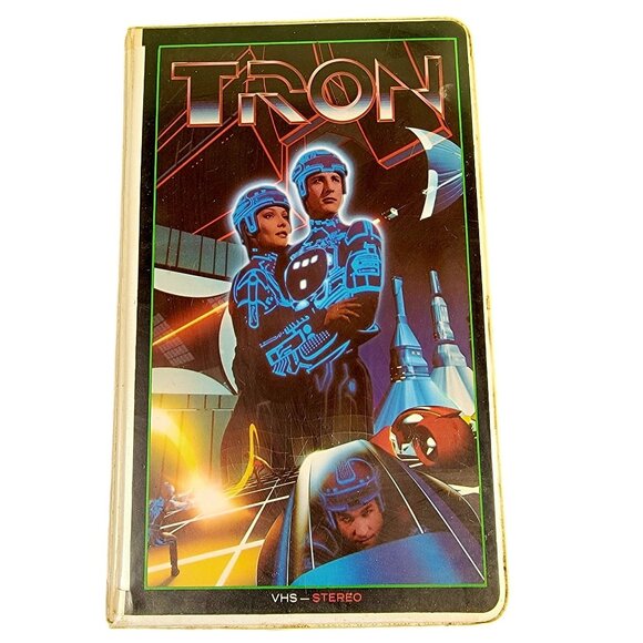 Disney | Media | Tron Vintage 8s Vhs Movie Tape Hard Plastic Clamshell ...